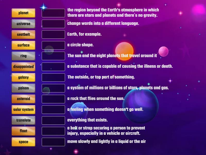 Definitions - Match up