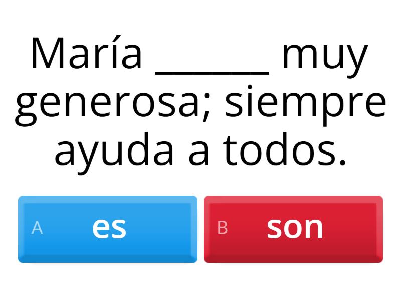 SER + ADJETIVOS DE PERSONALIDAD - Quiz