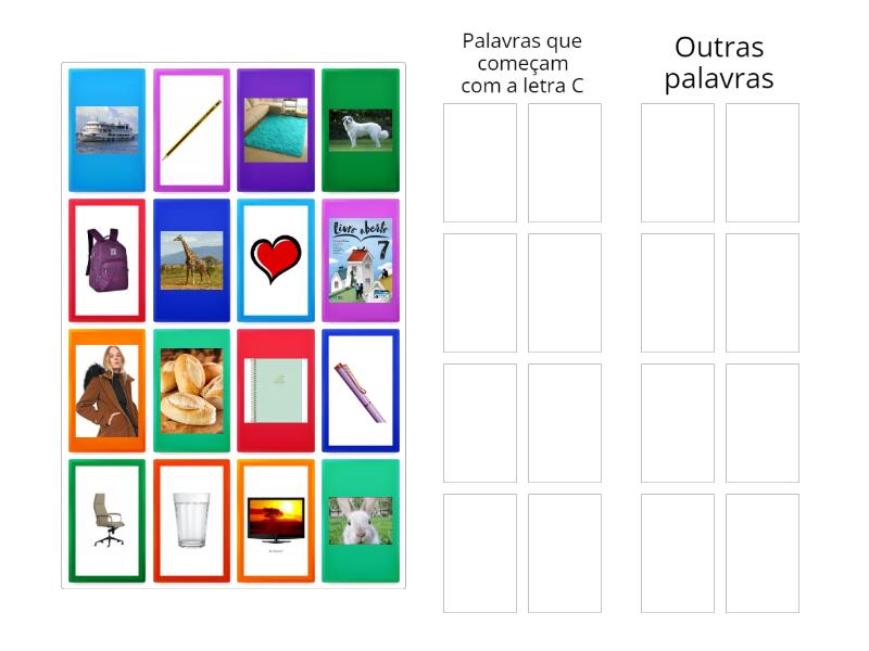 Encontra a letra C. - Group sort