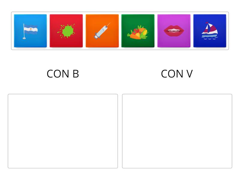 Palabras con V y B - Categorías