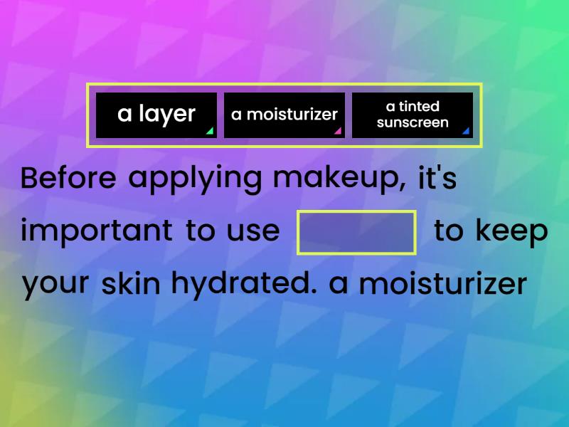 Make-up vocabulary in English (British Council) - Completar la frase