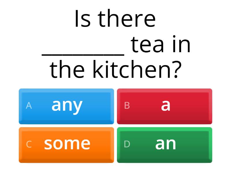 a, an, some, any quiz - Cuestionario