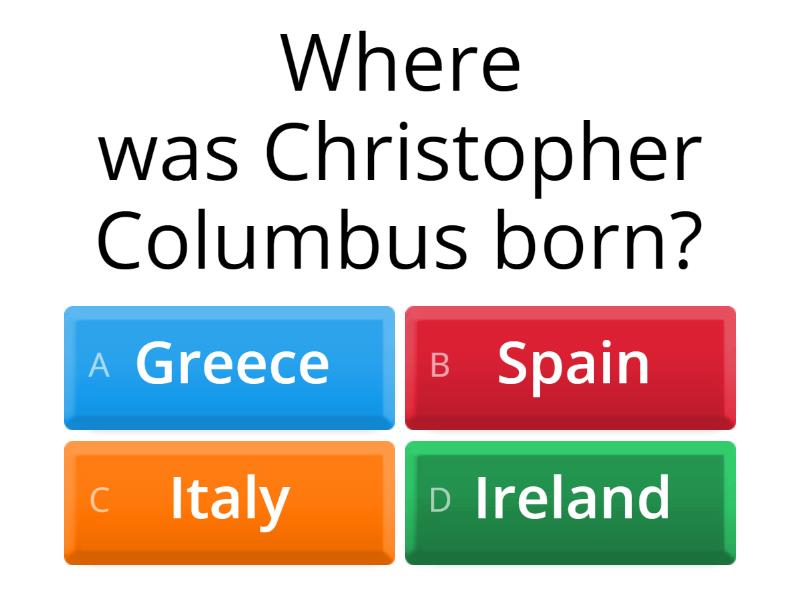 Christopher Columbus - Quiz