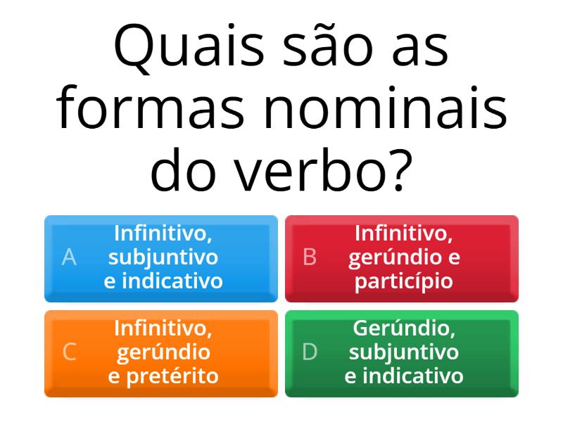 infinitivo - Quiz