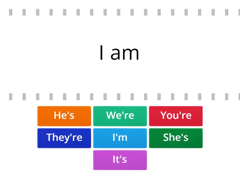 contractions/Pronouns/verbs - Find the match