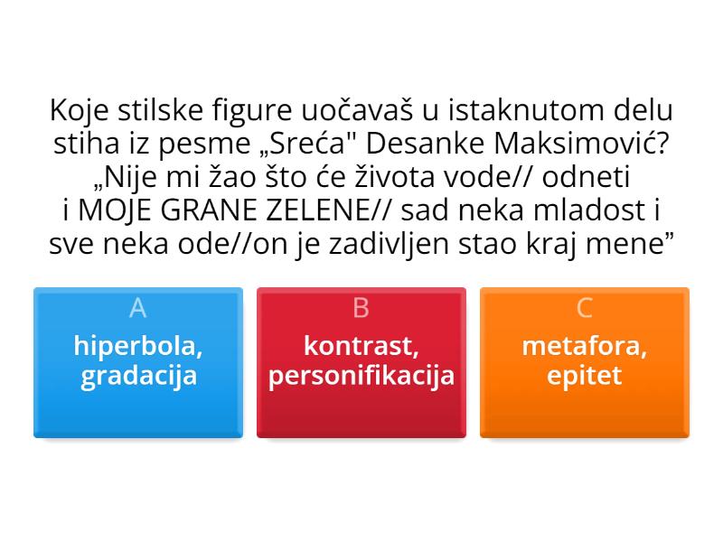 Stilske figure - Quiz