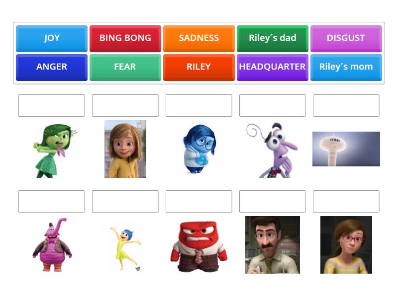 Characters- INSIDE OUT - Match up