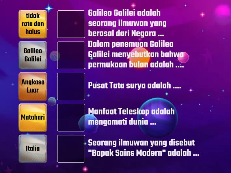 Kuis Interaktif "Tema 9" ST 3 PB 1 Kelas 6A Ceria - Match up