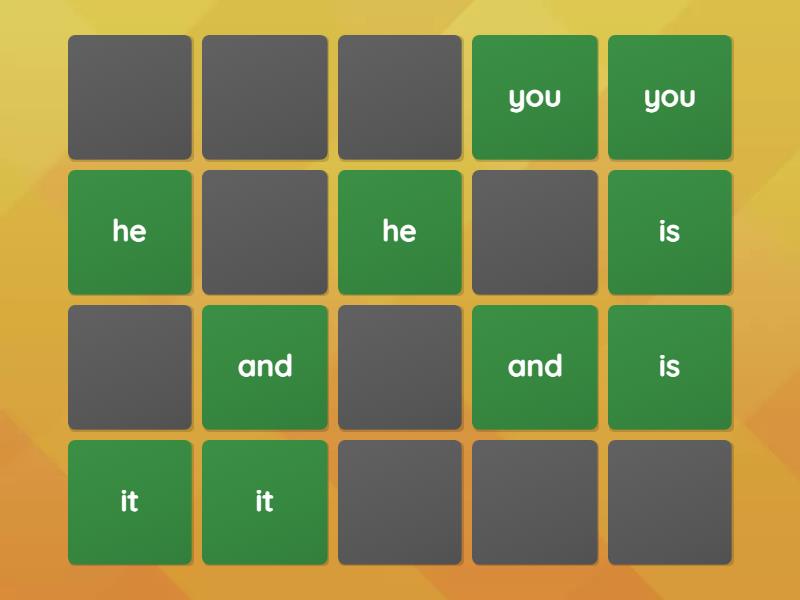 Carter words - Matching pairs