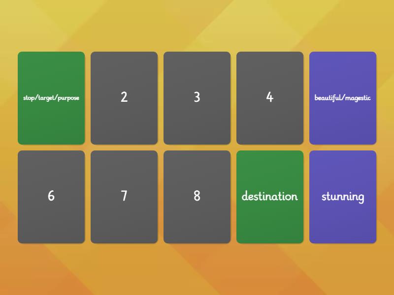 8 a unit - Matching pairs