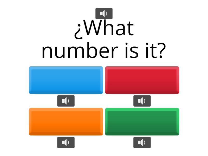 English A0 numbers 0-100 solo audio. Escucha y encuentra su pareja. - Quiz