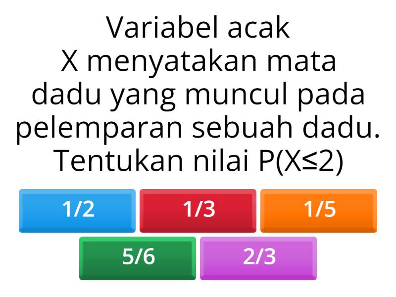 Distribusi peluang binomial (variabel acak dan distribusi peluang) - Quiz