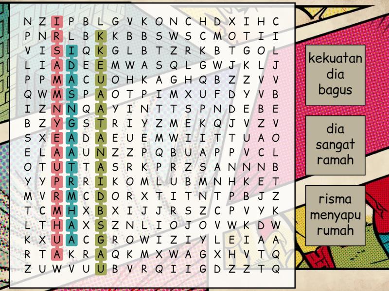 pertanyaan 1 - Wordsearch