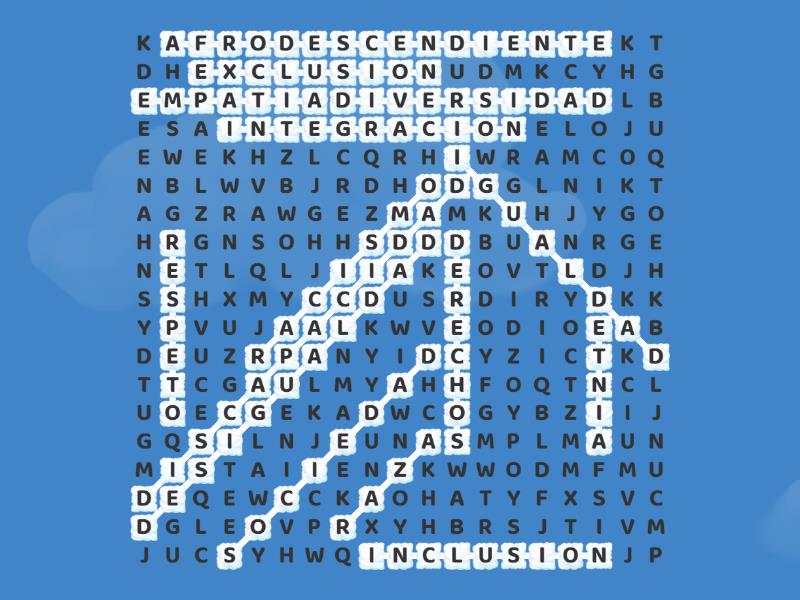 INCLUSION - DIVERSIDAD - Sopa de letras