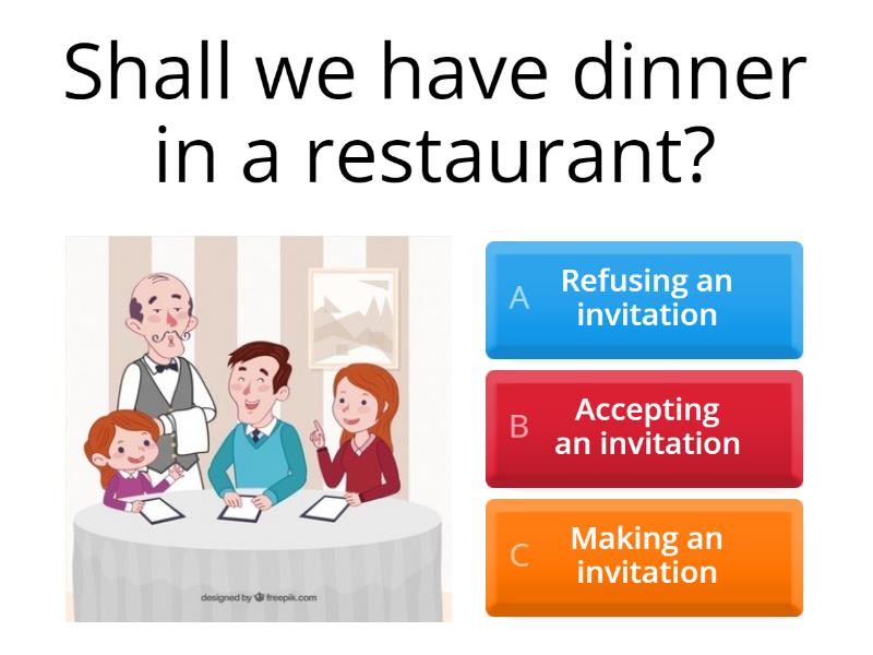 Accepting or Refusing, making an invitation - Quiz