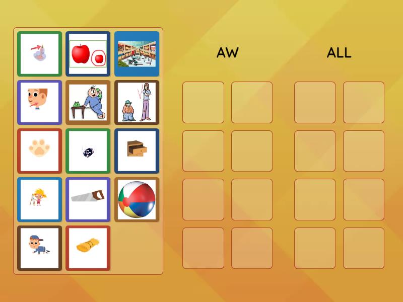 Alphaboat ep 7 l 2 AW ALL phonics - Group sort