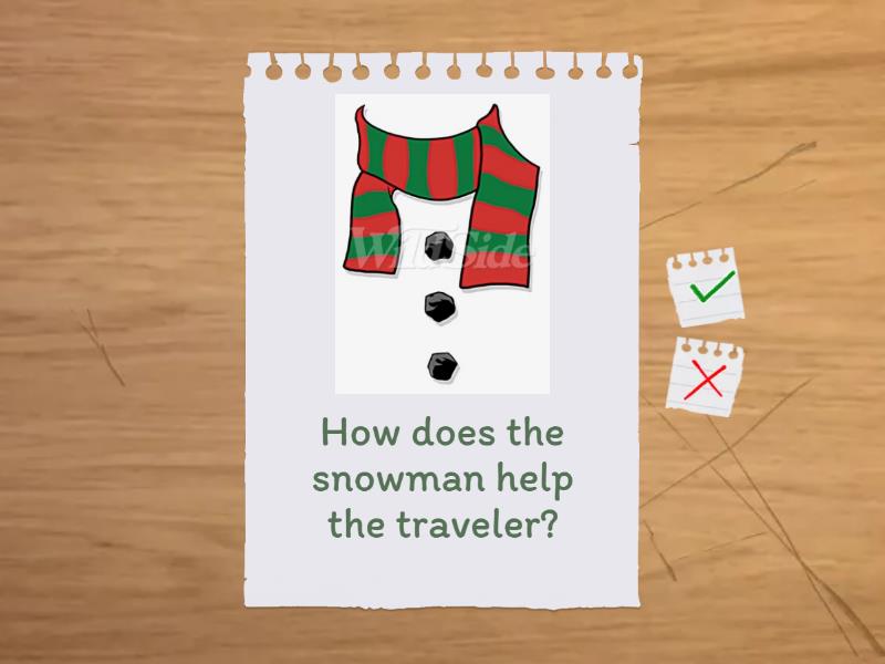The Giving Snowman Comprehension - Tarjetas flash
