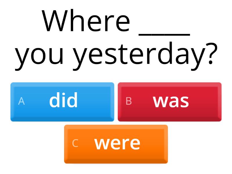Was/were vs Did - Quiz