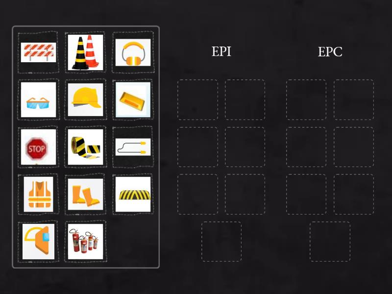 EPC e EPI - Ordenar por grupo