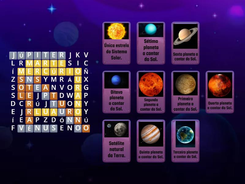 Sistema Solar - Wordsearch