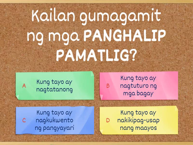 Pagsasanay-Panghalip Pamatlig - Quiz