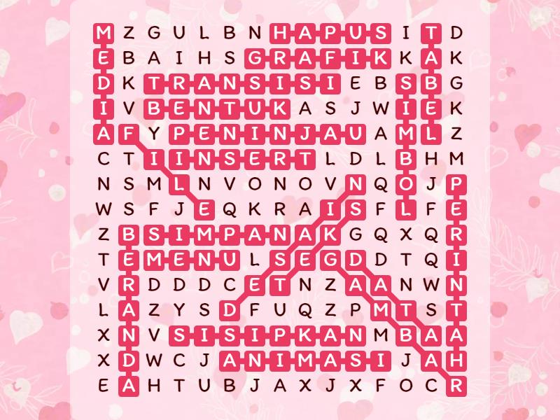 SUBMENU PPT - Wordsearch