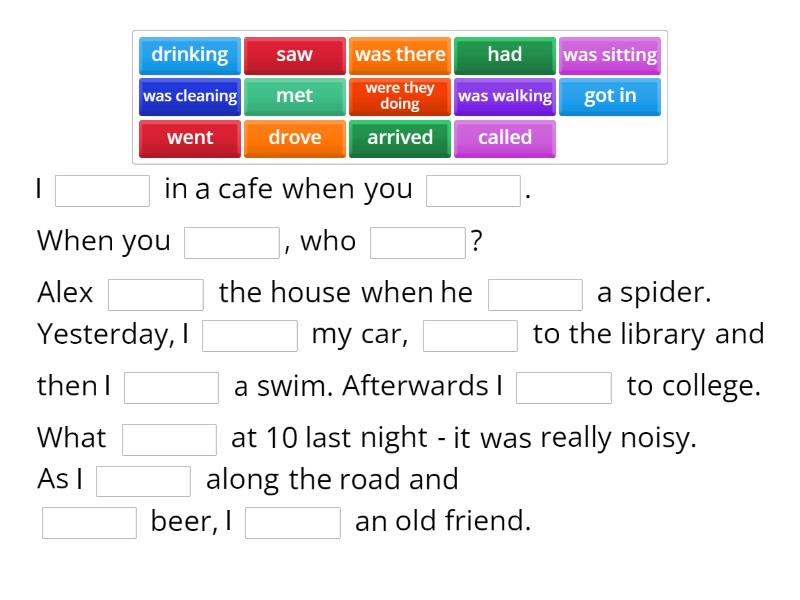 Past simple v past continuous - Complete the sentence