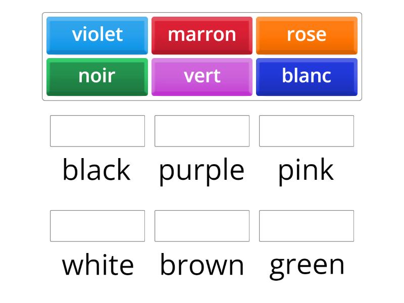 French Colours - Match up