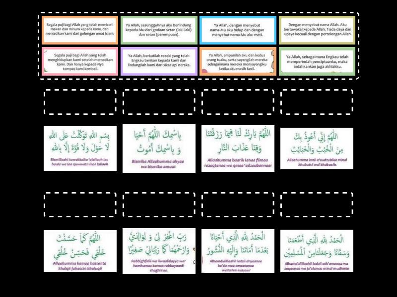 Doa doa harian (very easy basic) - Match up