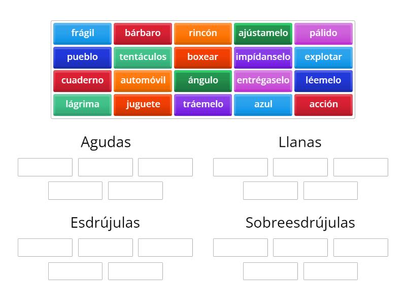 Clasificación de palabras - Group sort