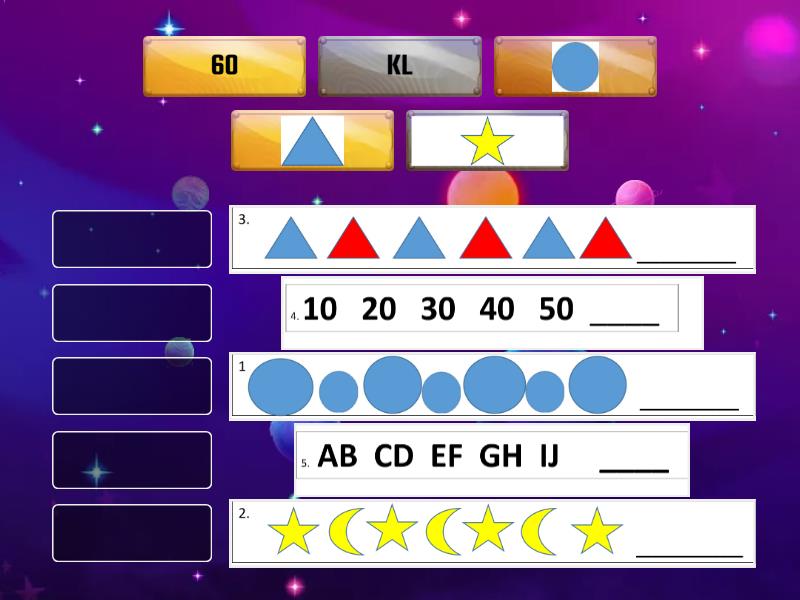 Math 3- the next pattern - Match up