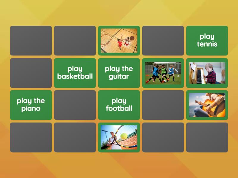 Power Up 1 unit 7 Sports and Hobbies - Matching pairs
