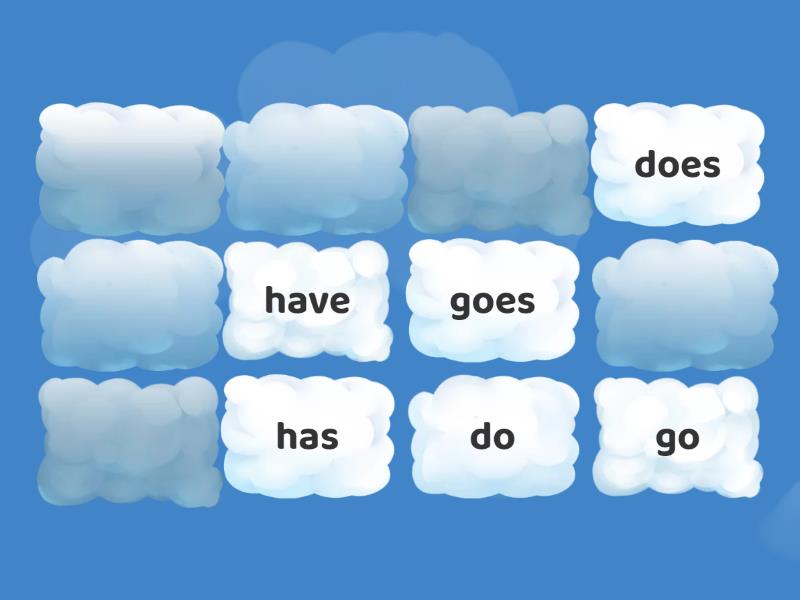 3rd person verbs - Matching pairs