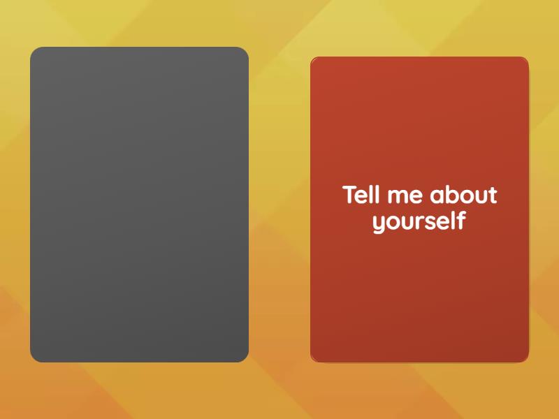 Personal introduction - Random cards