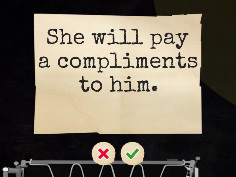 I will pay a compliment to you. to pay a compliment to smb - Flash cards