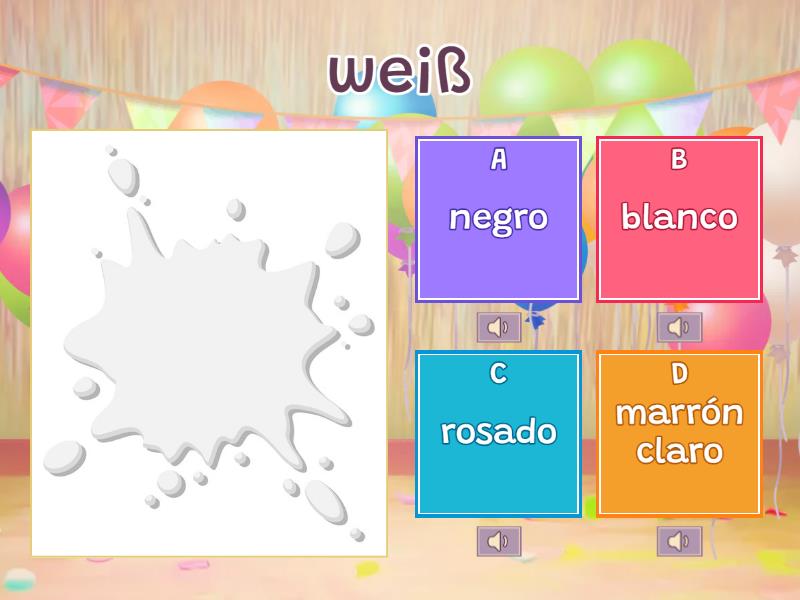 4. LOS COLORES - the colours - die Farben - Quiz