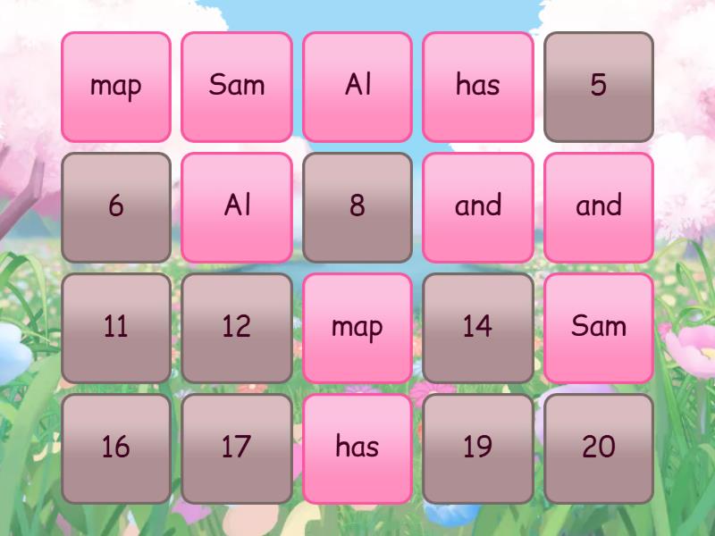 ITEL 2.20 - a; Short A Vocab - Matching pairs