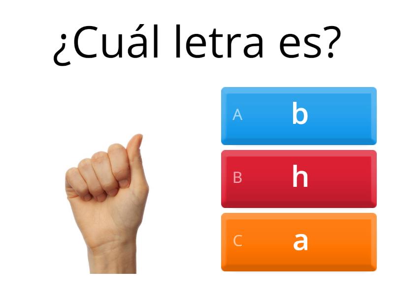 Dime que letra, número o palabra estoy diciendo en lenguaje de señas - Quiz