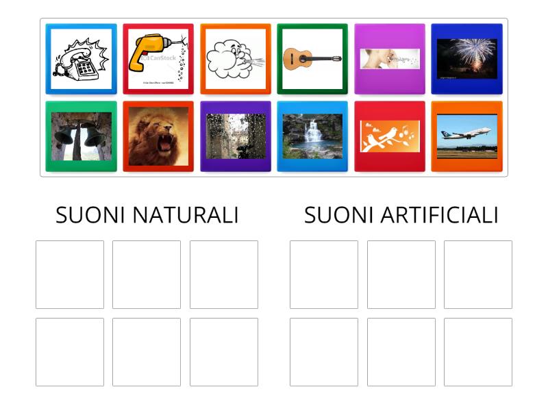 SUONI NATURALI - SUONI ARTIFICIALI - Group sort