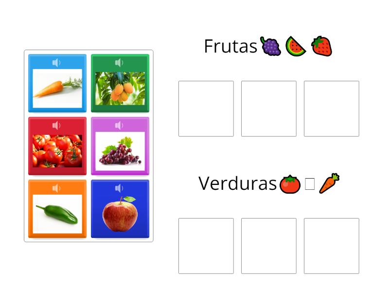 frutas y verduras - Group sort