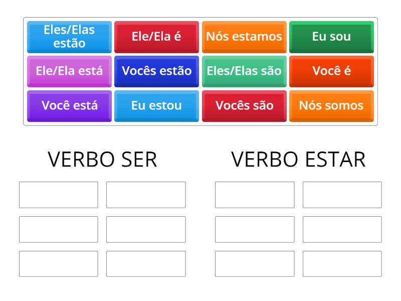 VERBOS SER e ESTAR _ - Group sort