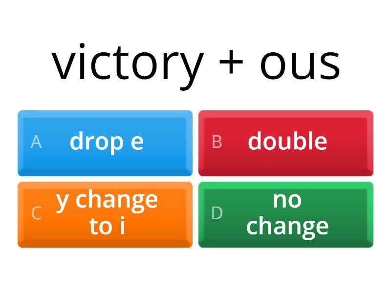 Suffix Rules Review - Quiz