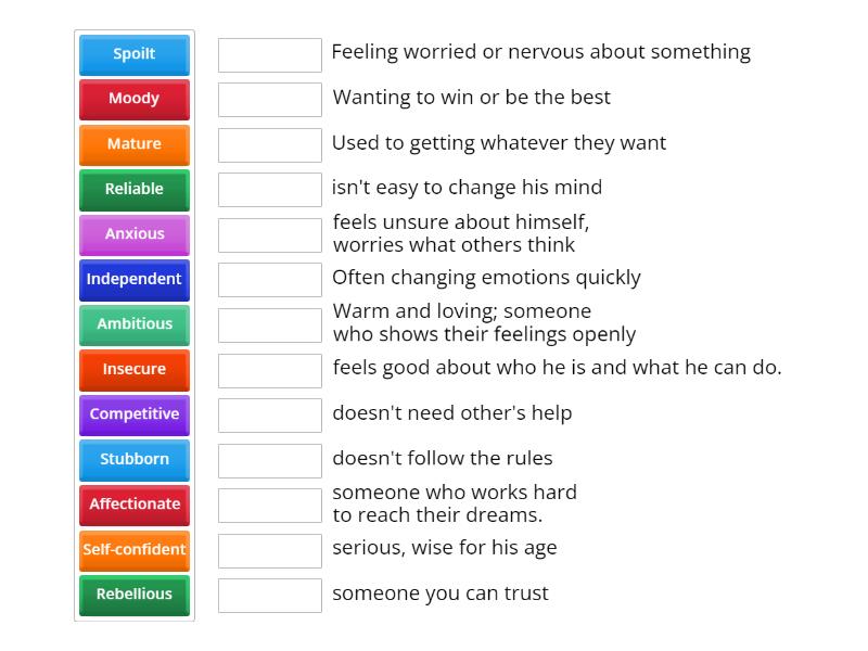 NEF 1B personality - Match up