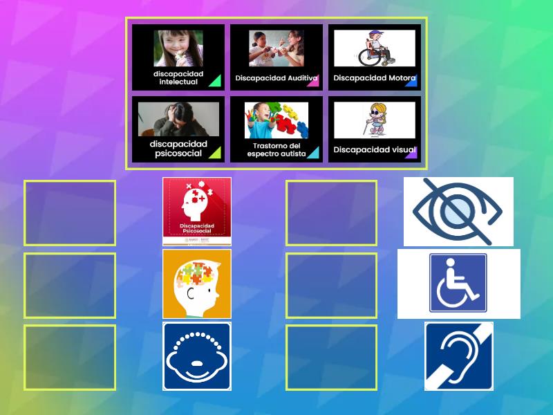 UNE LA DISCAPACIDAD CON SU SIMBOLO - Match up