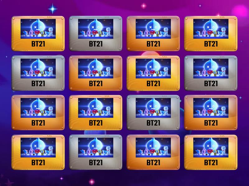 BT21 Memoria/Frases VDH - Flip tiles