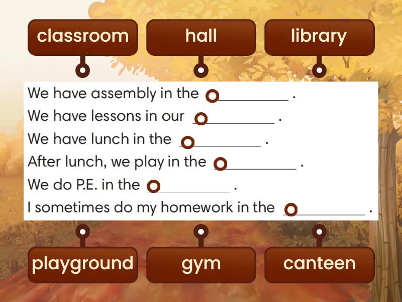 GG2 U1.5 Places in school - Labelled diagram