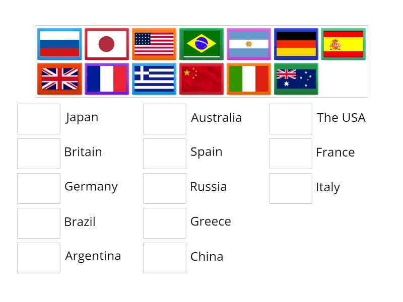 Countries and flags - Match up