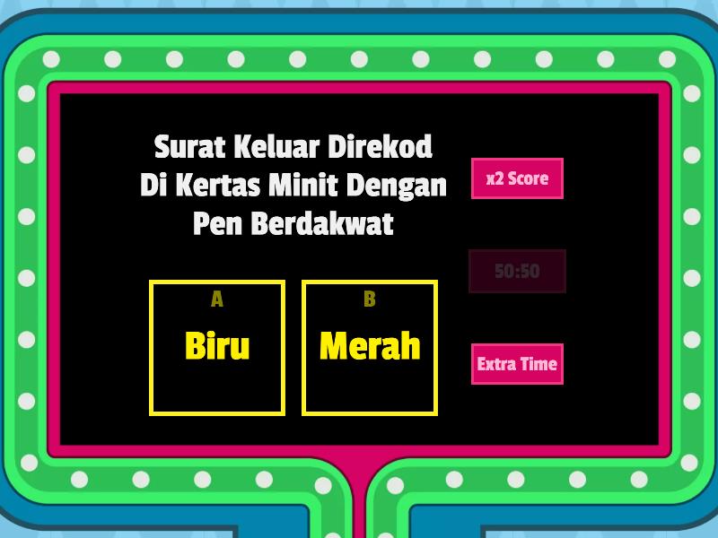 Pengurusan Rekod (Fail) - Gameshow quiz