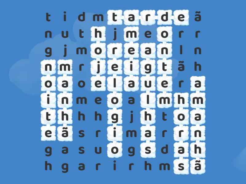 O tempo - Wordsearch