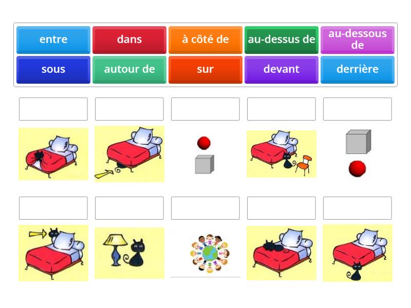 Les prépositions de lieu - Apparier